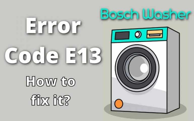 Bosch Washer Code E02 - Troubleshooting Guide - How To Fix It