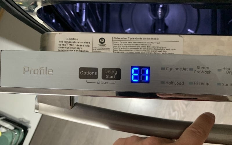 How To Troubleshoot And Reset GE Profile Dishwasher E1 Error Code How To Troubleshoot And Reset GE Profile Dishwasher E1 Error Code