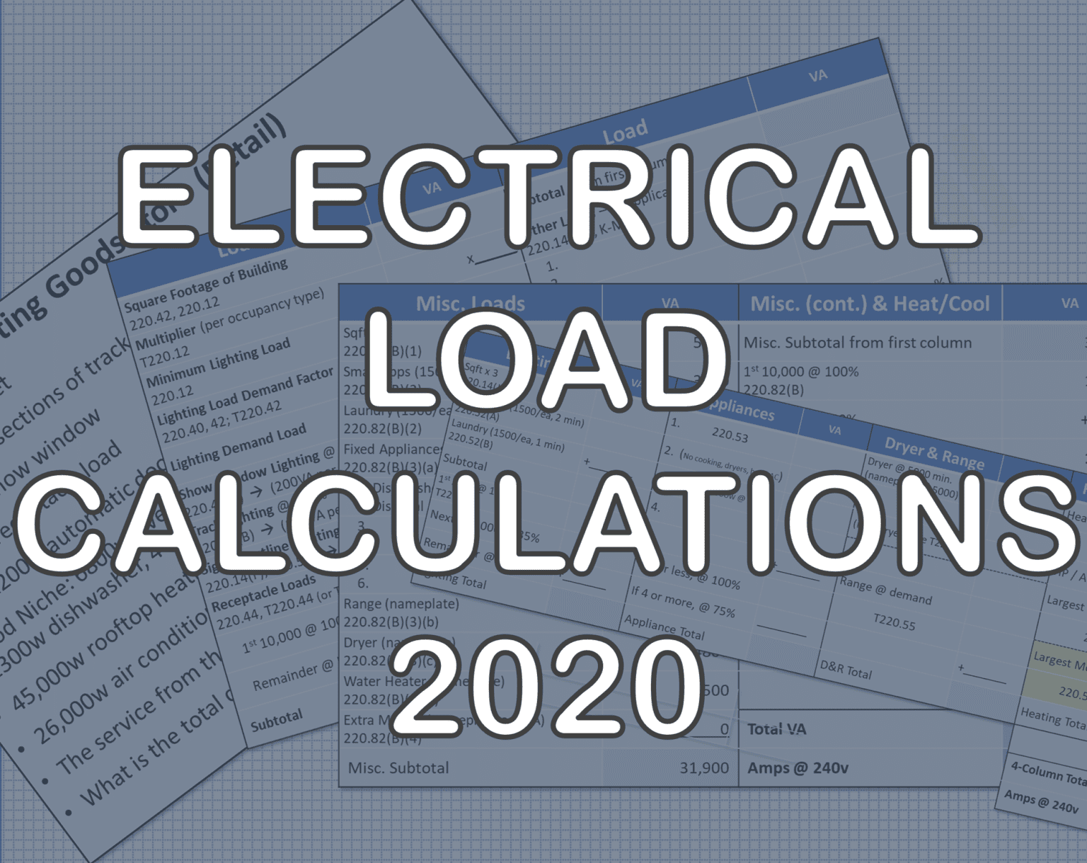 Electrical Load Calculation For A Service (2020 NEC) - How To Fix It
